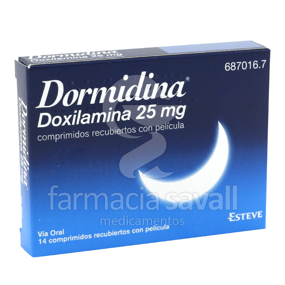 DORMIDINA DOXILAMINA 25 MG 14 COMPRIMIDOS RECUBIERTOS CON PELICULA ...